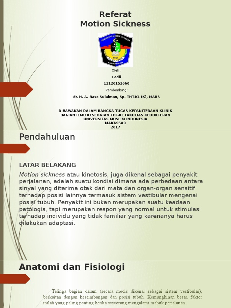 Motion SIckness | PDF