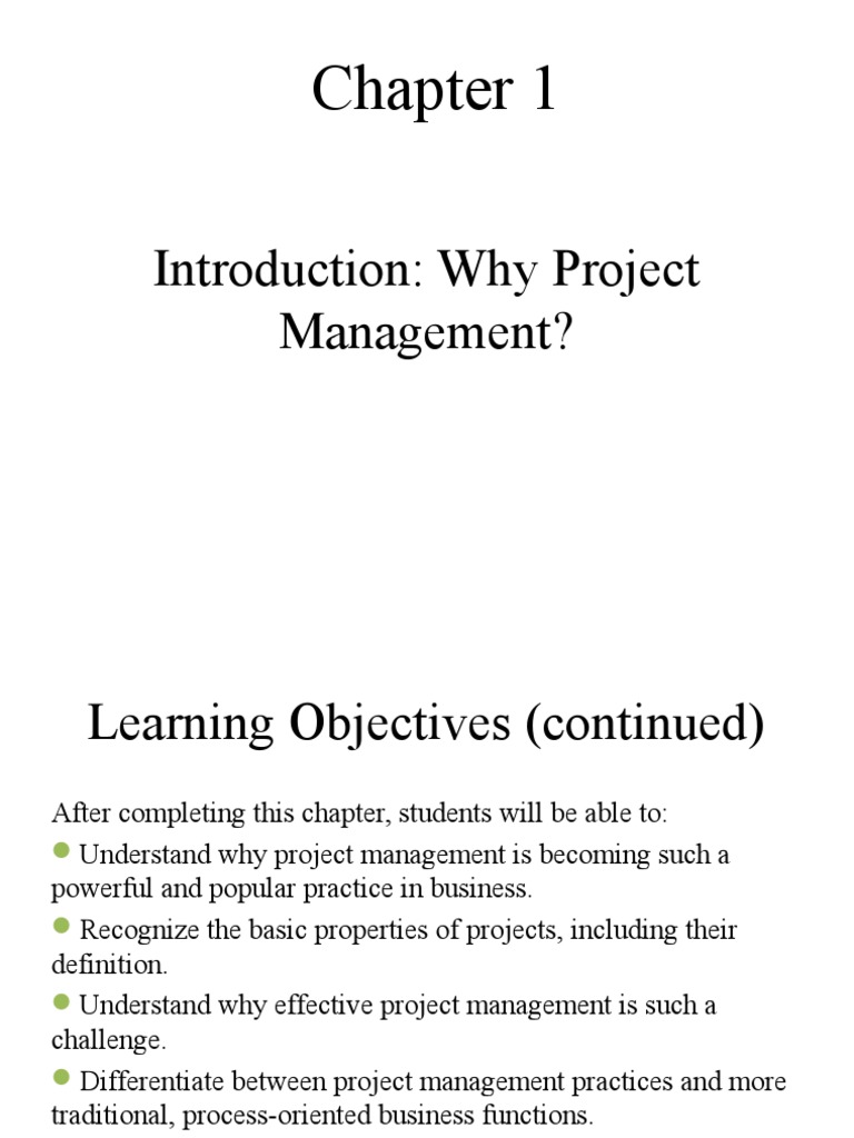 3330p4p01why Project MGT | PDF | Project Management | Leadership