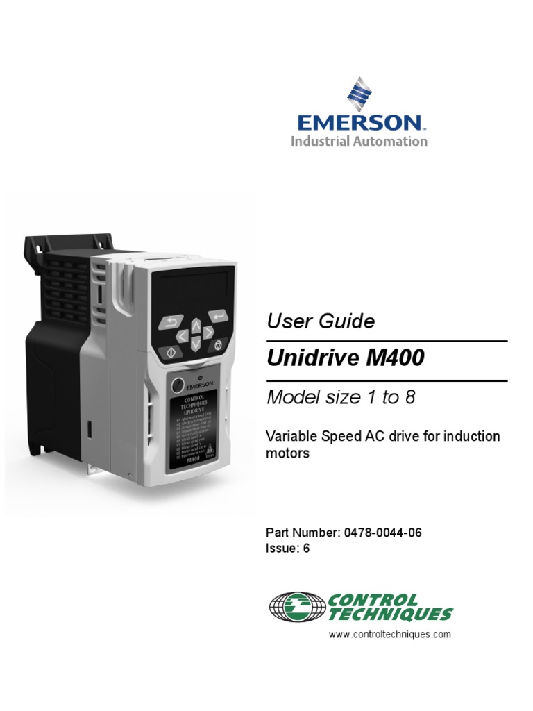 English Unidrive M400 UG Issue 60478-0044-06 | Electromagnetic Compatibility | Electric Motor