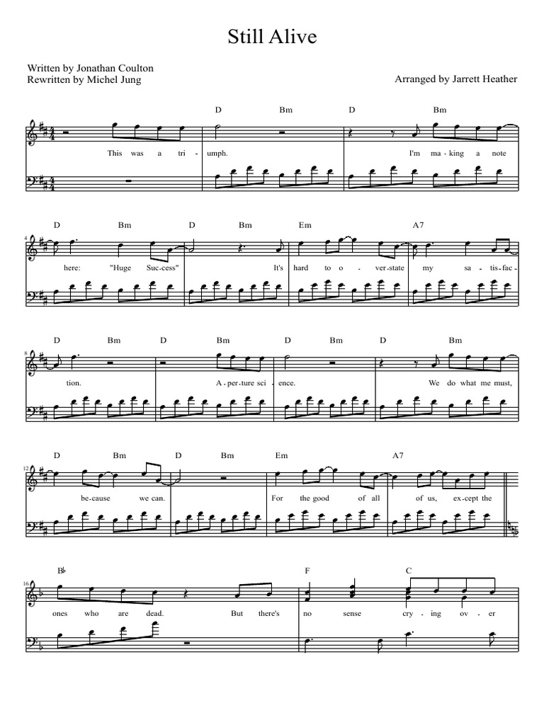 Still Alive | PDF | Songs | Folk Songs