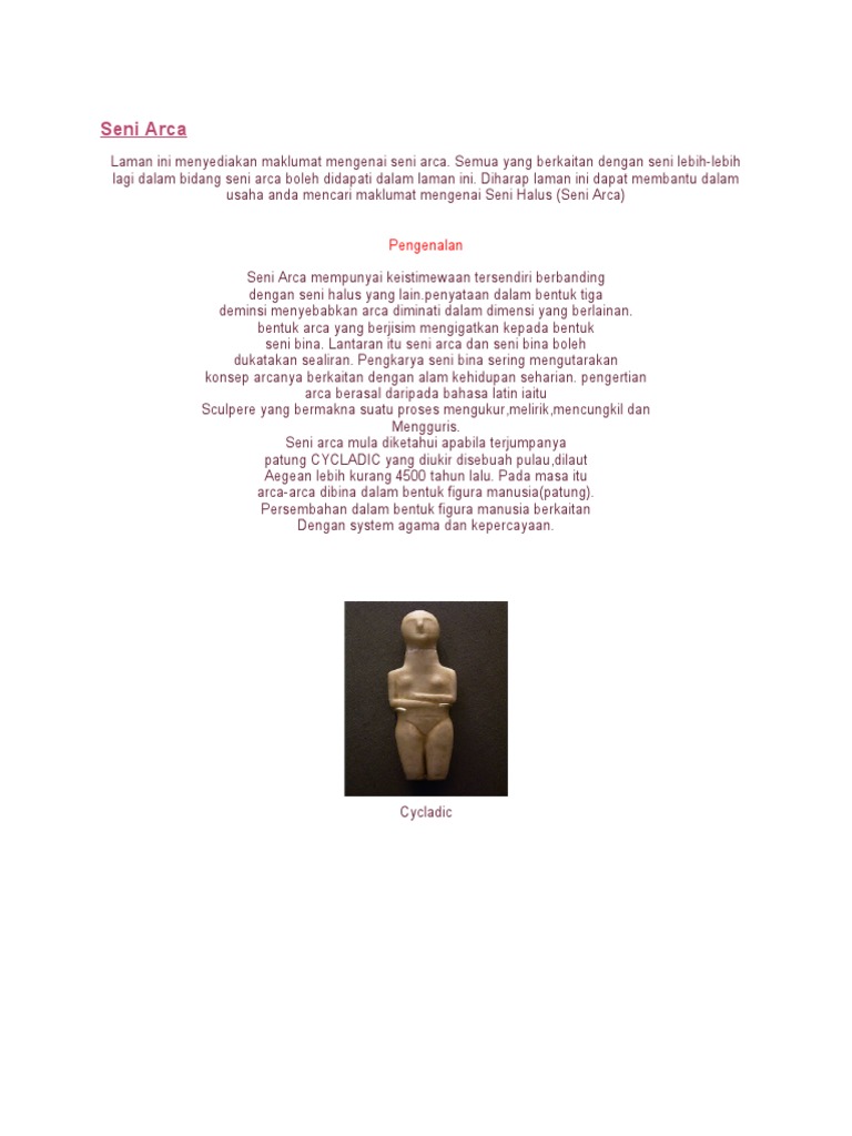 Seni Arca | PDF