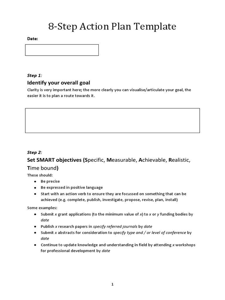 8-step_action_plan_template.pdf | Goal | Applied Psychology