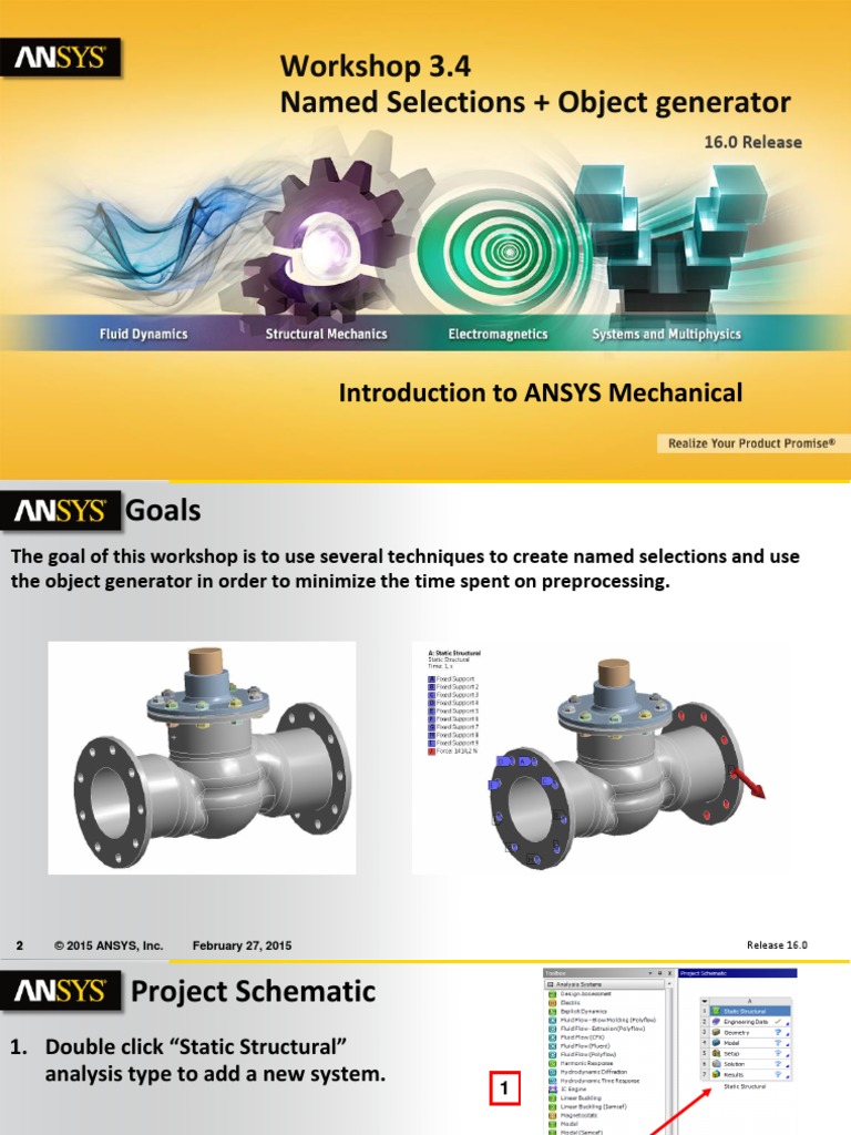 Workshop 3.4 Named Selections + Object Generator: Introduction To ANSYS ...