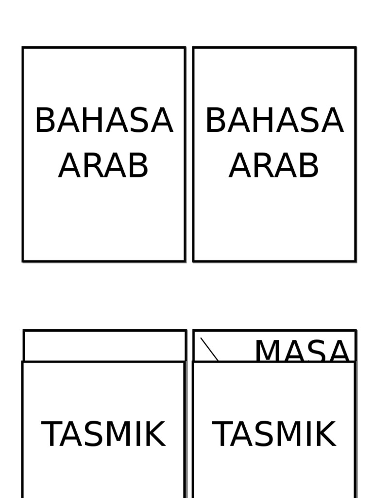 Bahasa Arab Tasmik | PDF | Kajian Bahasa Asing