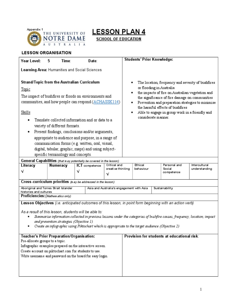 Lesson Plan 4 | PDF | Infographics | Lesson Plan