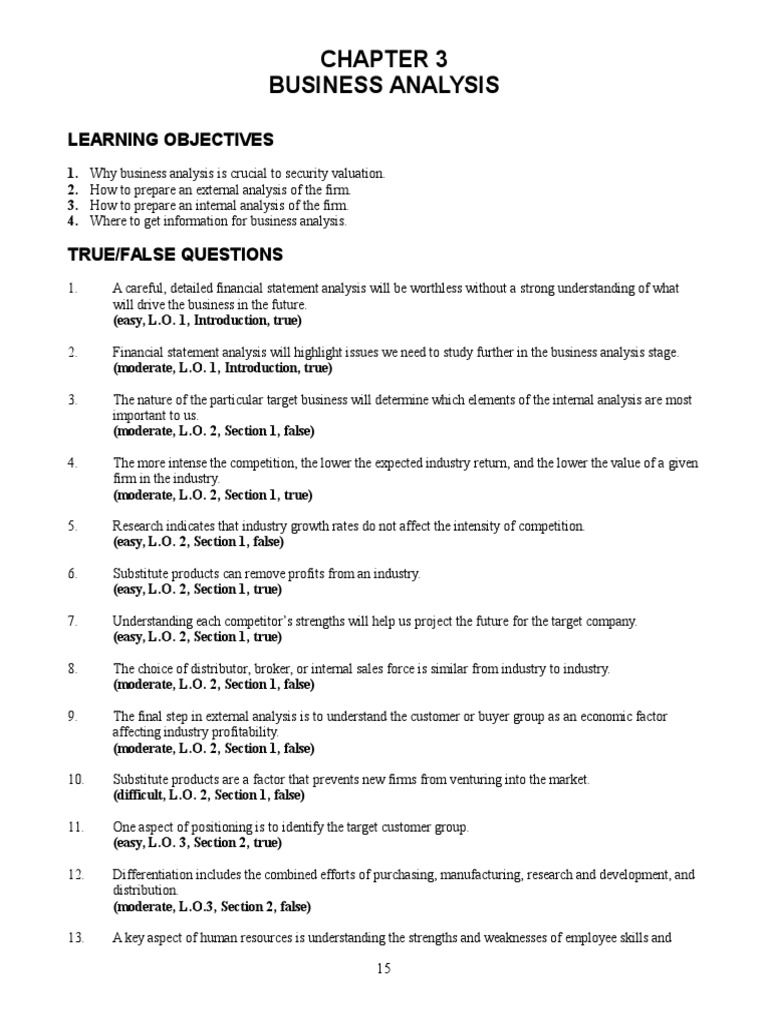 sd3 Business Analysis | PDF | Profit (Economics) | Competition