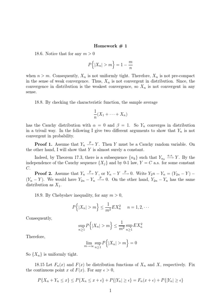 Solutions Probability Essentials 18,19 | PDF | Calculus | Mathematical ...
