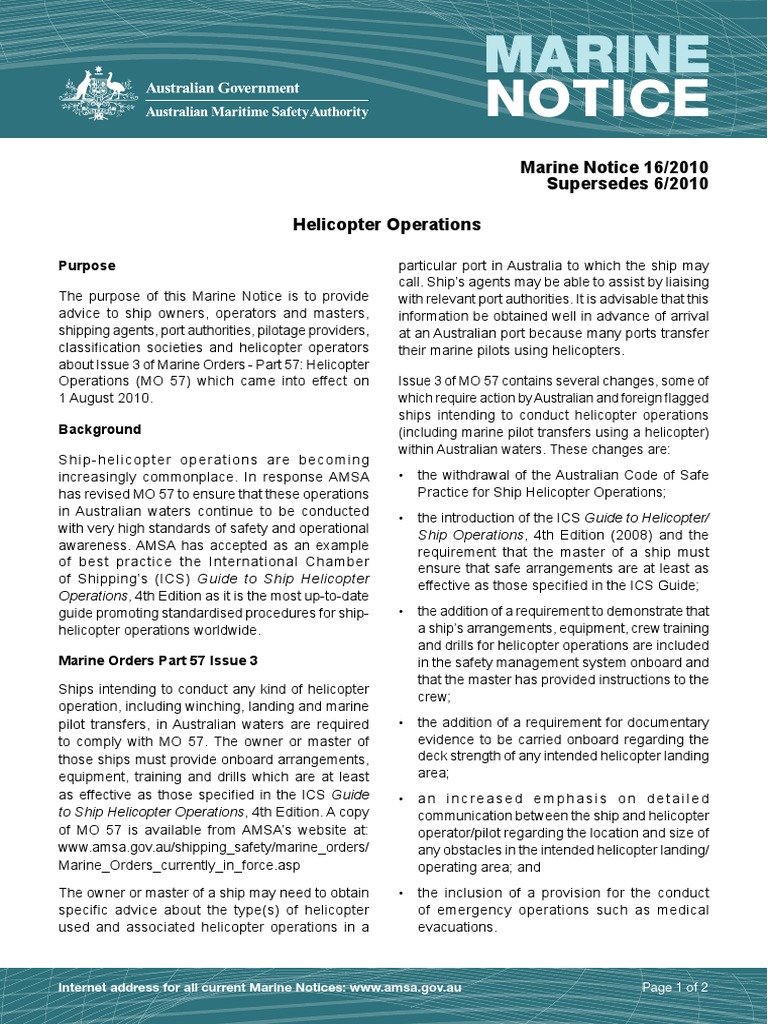 Notice: Marine | PDF | Helicopter | Ships