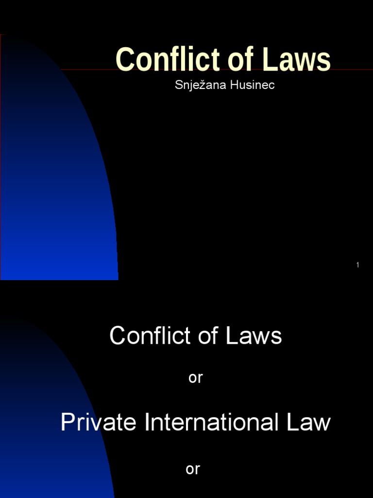 Unit 28 - Conflict of Laws | PDF | Choice Of Law | Justice