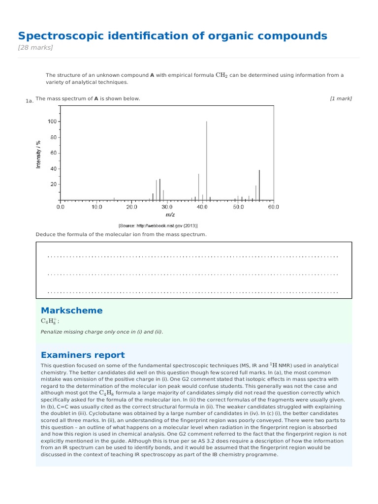 Spectroscopic Identification of Organic Compounds | PDF | Proton ...