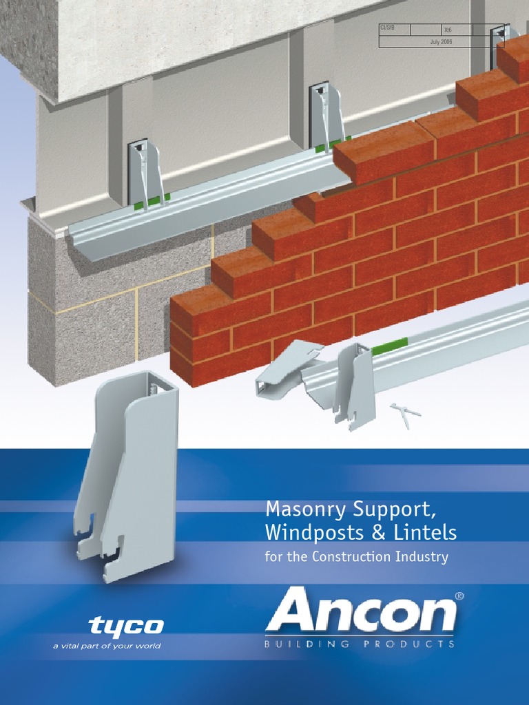Masonry Support Windposts Lintels (Ancon) | Framing (Construction ...