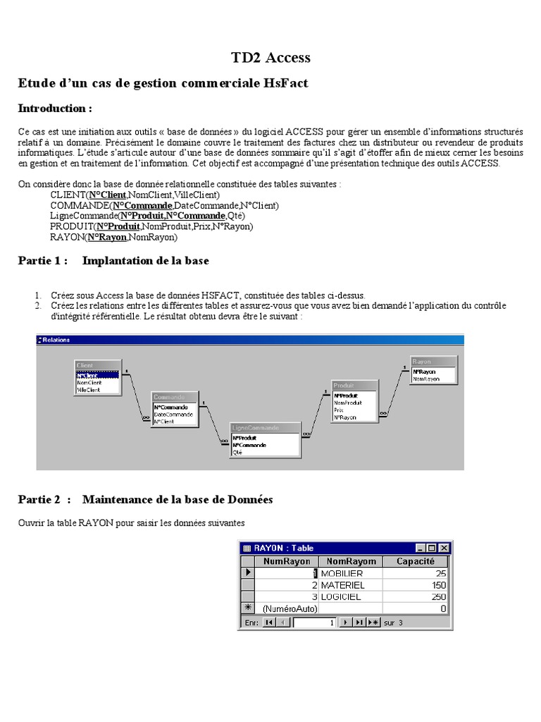 Td6 Access | PDF | Bases de données | Logiciel