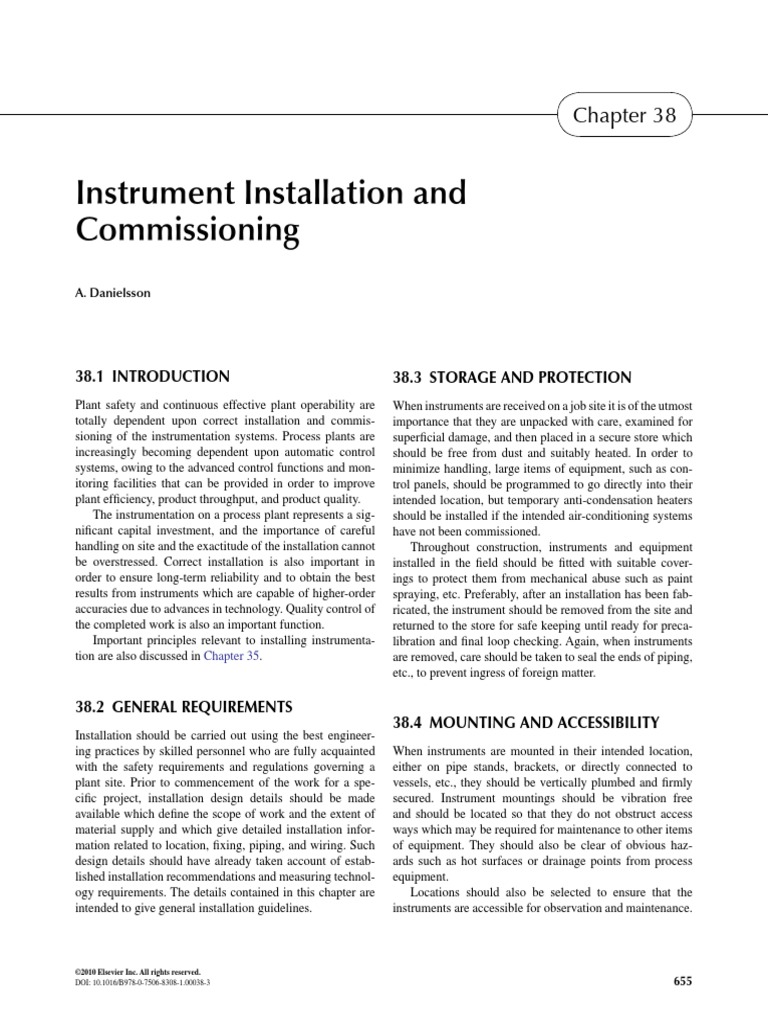 Chapter 38 Instrument Installation and Commissioning 2010 ...