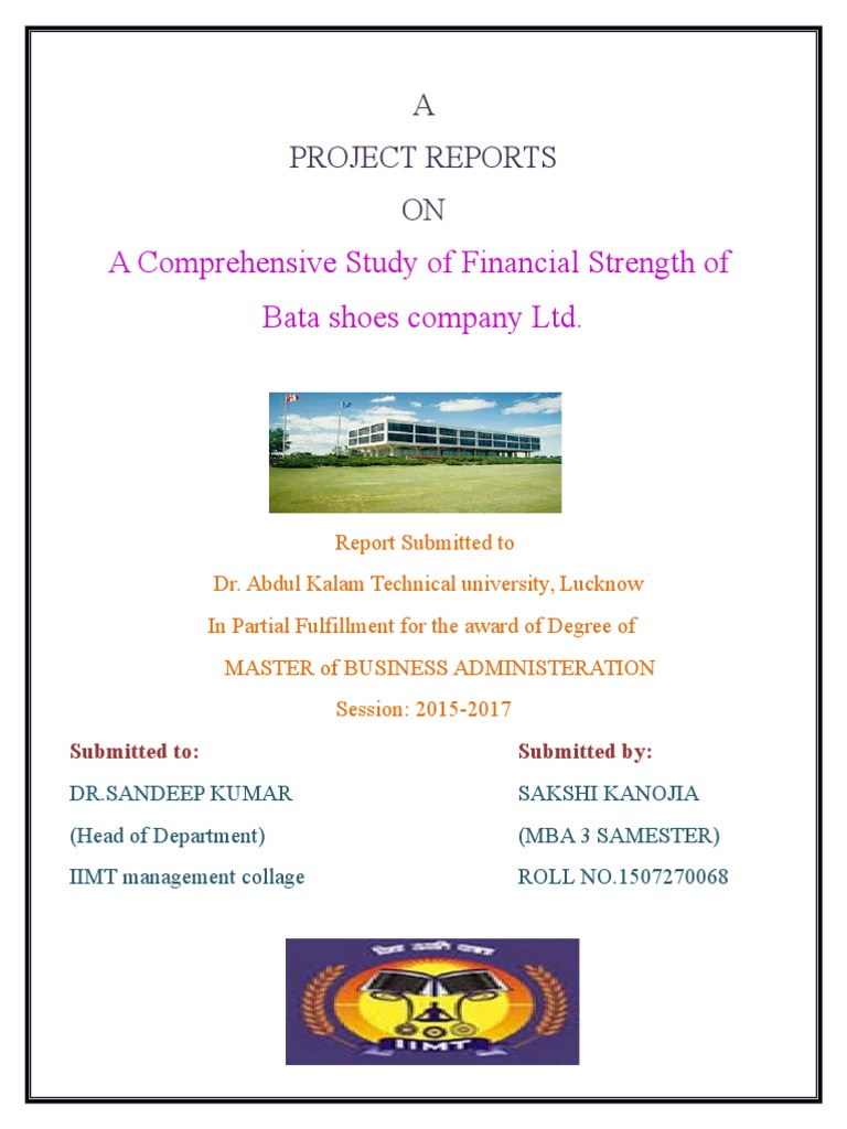 MBA Project Report | Profit (Accounting) | Research Design