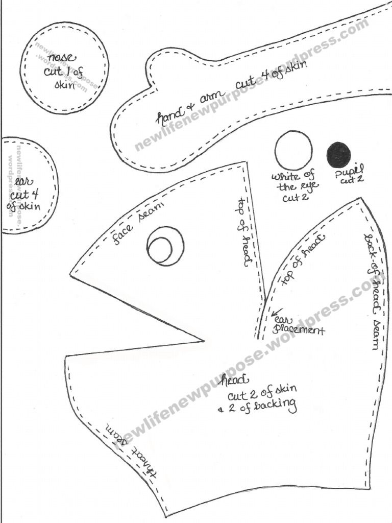 Sew Free Mouth Puppet Pattern 1 of 2 | PDF