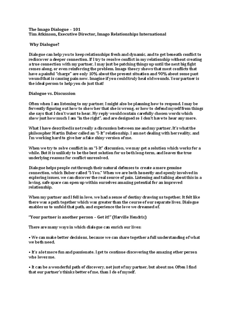 Imago dialogul.pdf | Dialogue | Empathy