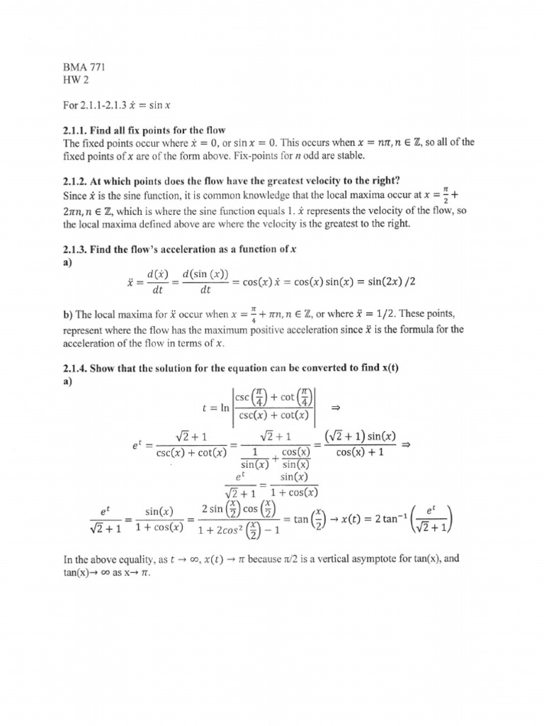 HW2 Solution | PDF