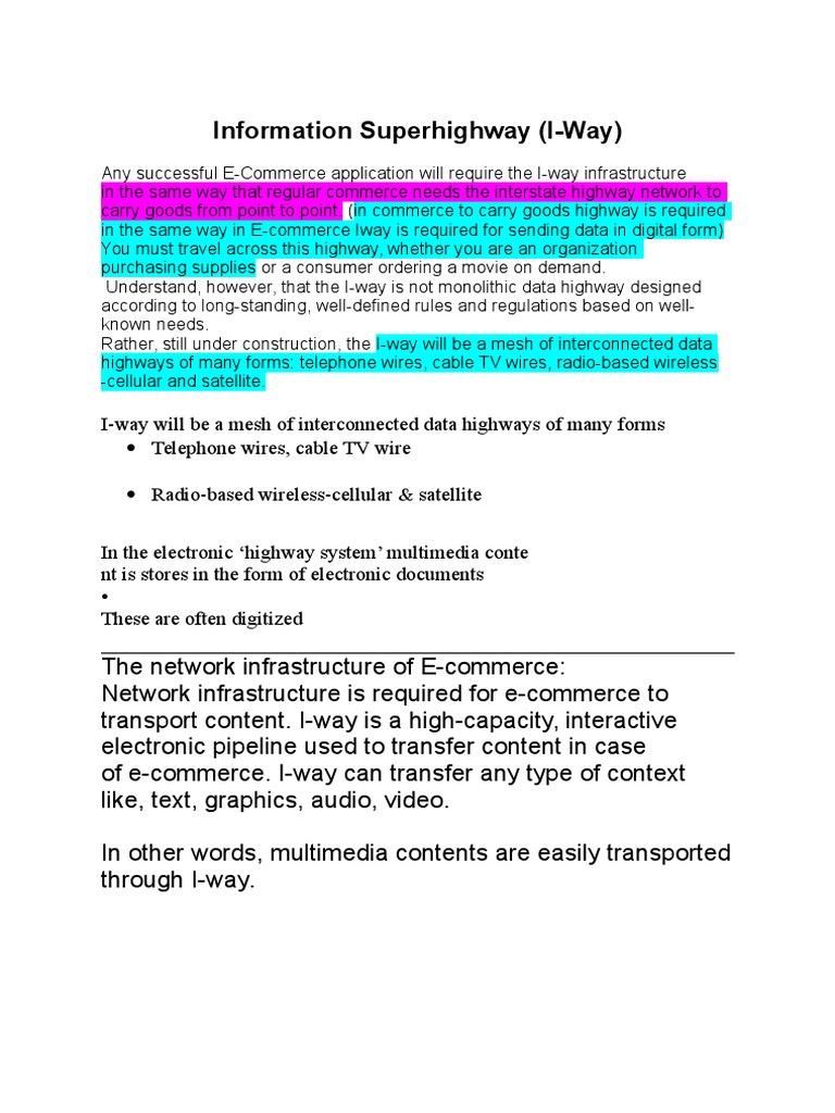 Iway in Ecommerce | PDF | Telecommunication | Computer Network