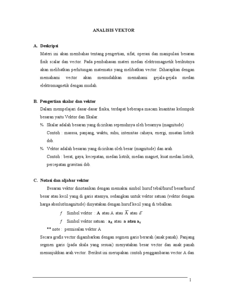 Analisis Vektor | PDF