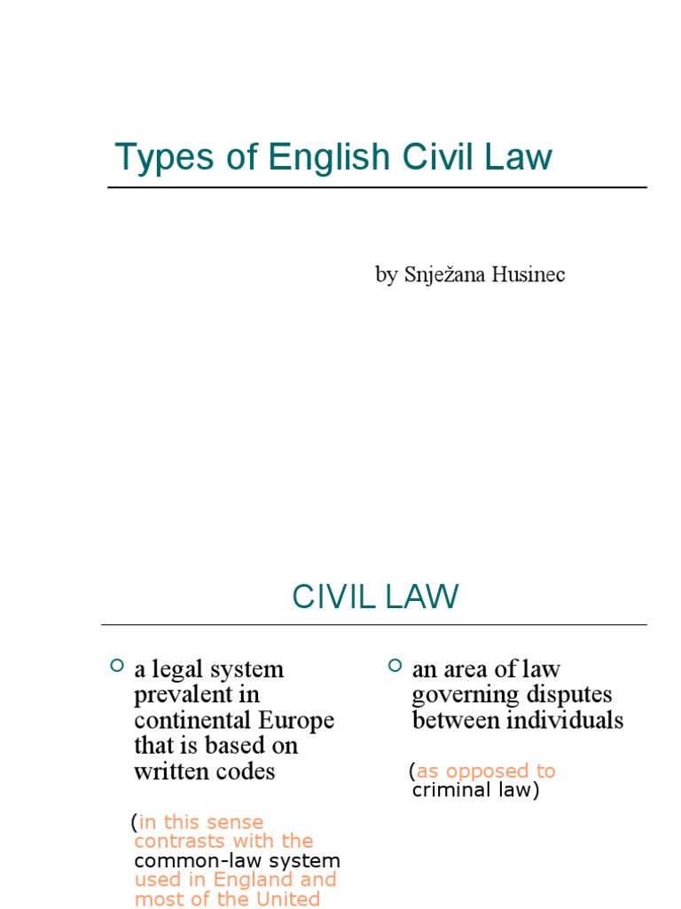 Unit 29 - Types of English Civil Law11 | PDF | Tort | Damages