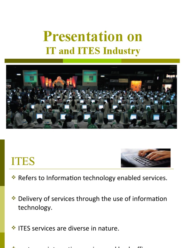 Presentation On: IT and ITES Industry | Download Free PDF | Outsourcing ...