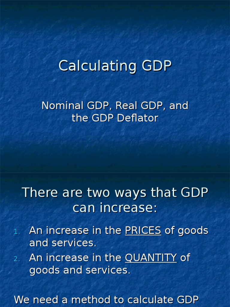 Calculating GDP Deflator | PDF | Real Gross Domestic Product | Gdp Deflator