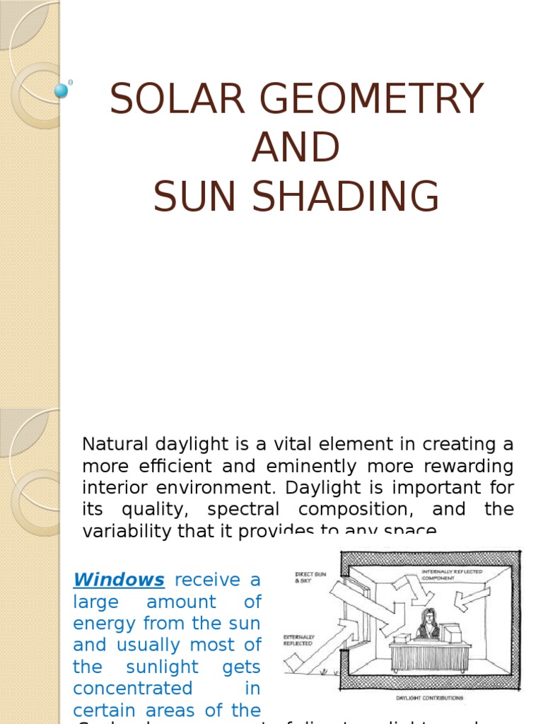 Solar Geometry AND Sun Shading | PDF | Window | Sun