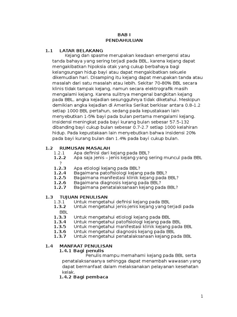Askep Kejang BBL | PDF