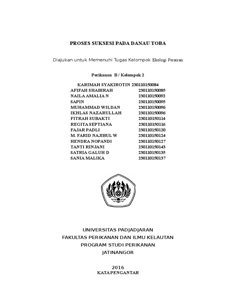Proses Suksesi Pada Danau Toba Ekoper | PDF