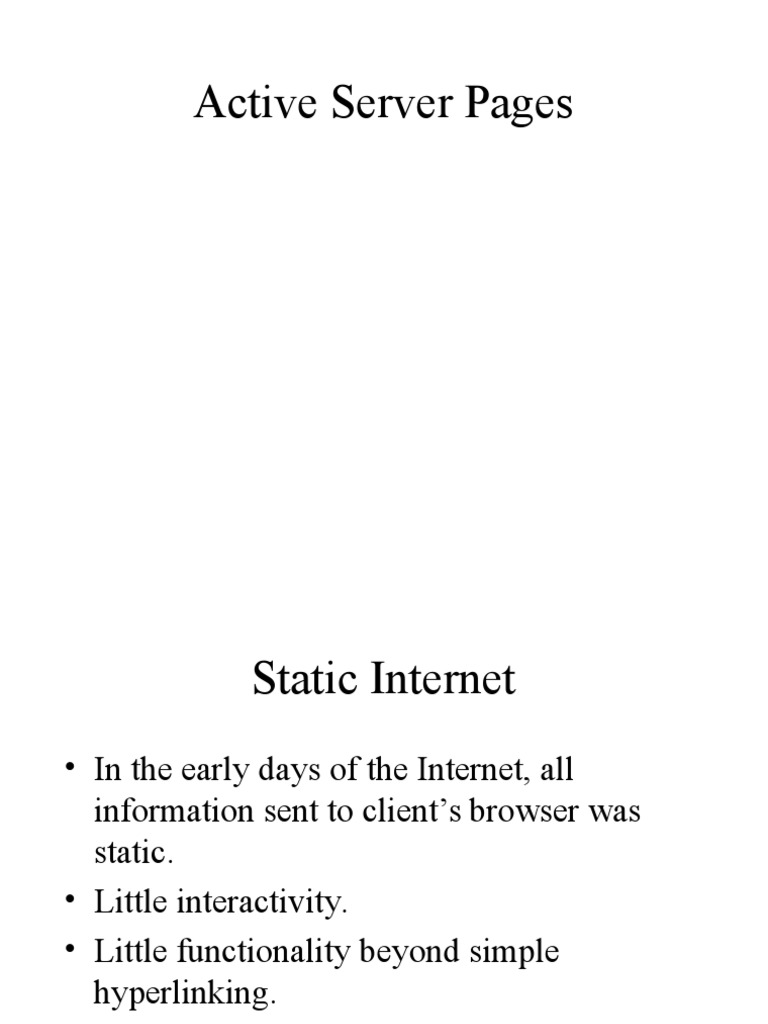 Active Server Pages | PDF | Web Server | Internet & Web