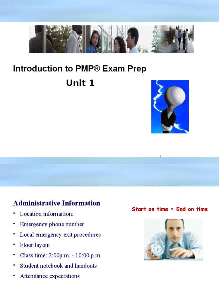 Introduction To PMP® Exam Prep Unit 1 | PDF | Project Management | Test ...
