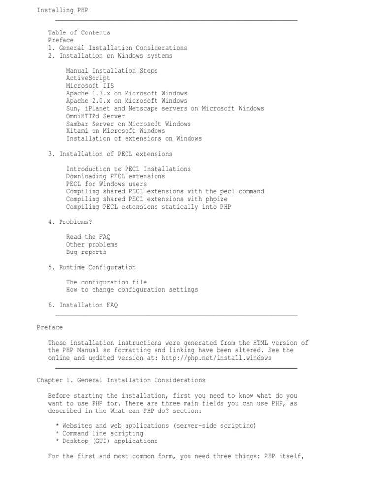 Install | PDF | Php | Pear