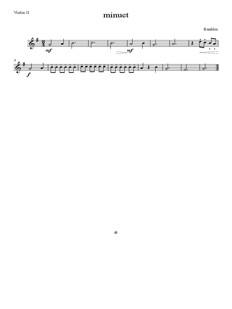 Minuet 2 | PDF