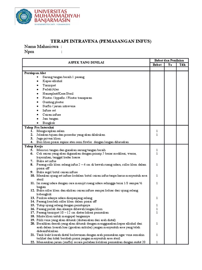 Sop Terapi Intravena | PDF
