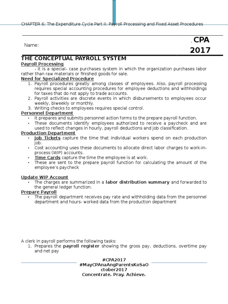 The Conceptual Payroll System: Name | PDF | Payroll | Paycheck