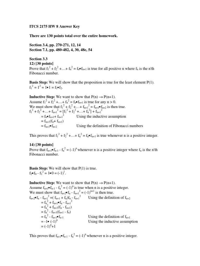 Hw8 Key Pdf Mathematical Objects Mathematical Relations