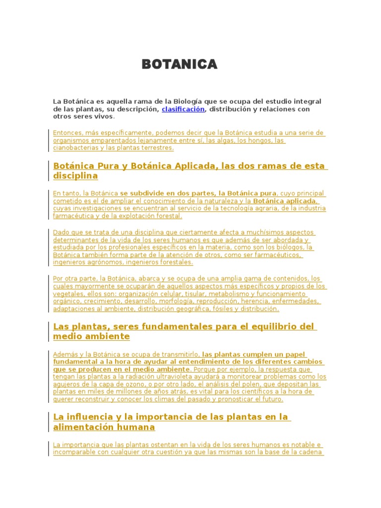 Botanica | PDF | Botánica | Plantas