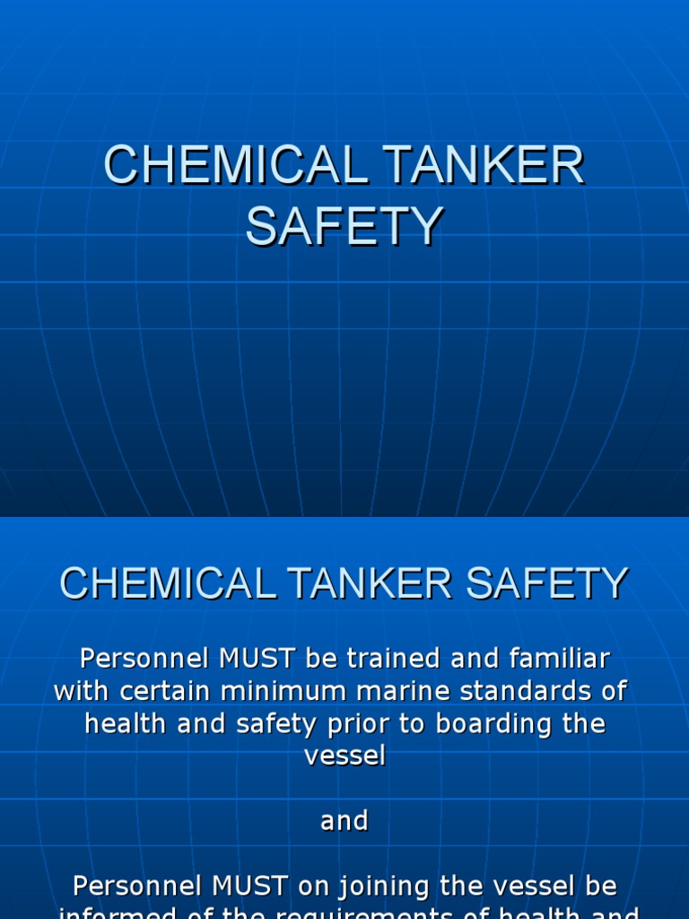 Chemical Tanker Safety | PDF | Personal Protective Equipment | Safety