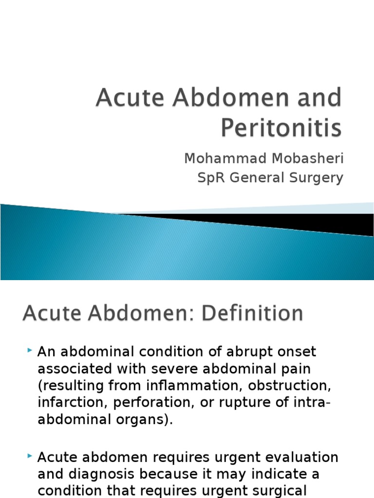 The Acute Abdomen: A Comprehensive Guide to Differential Diagnosis ...
