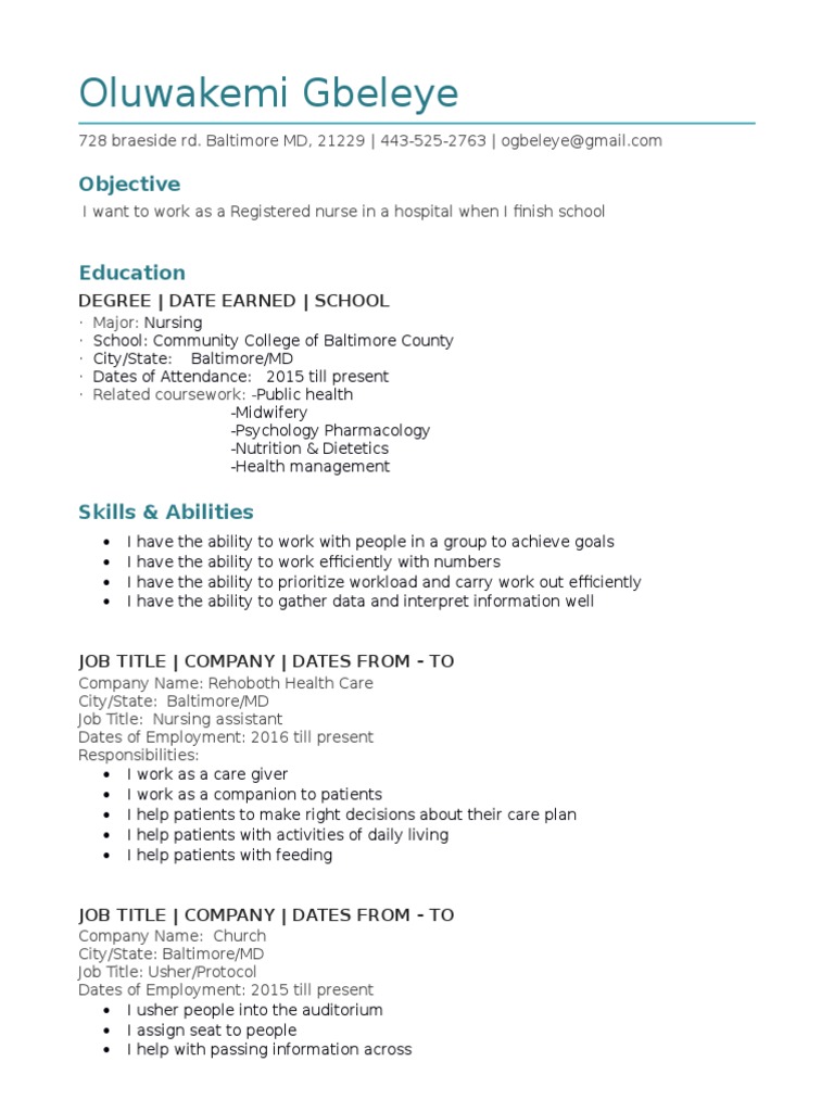 Hip Resume Rough Draft | PDF