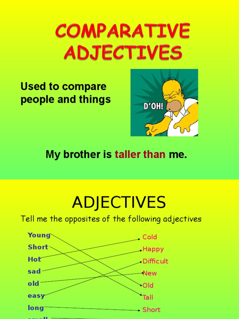 Used To Compare People and Things: Taller Than | PDF