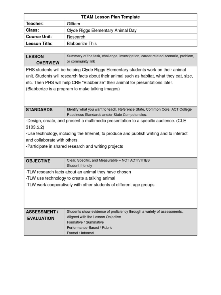 2016 Cre Lesson Plan | PDF | Educational Assessment | Lesson Plan