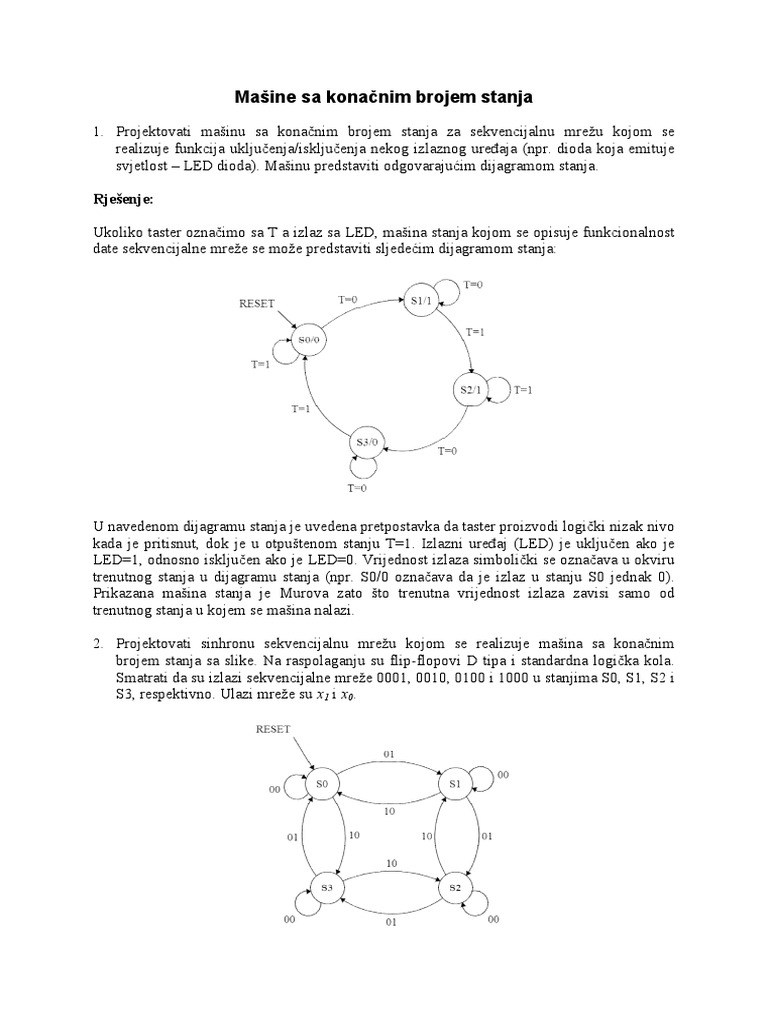 11 Masine Sa Konacnim Brojem Stanja PDF | PDF