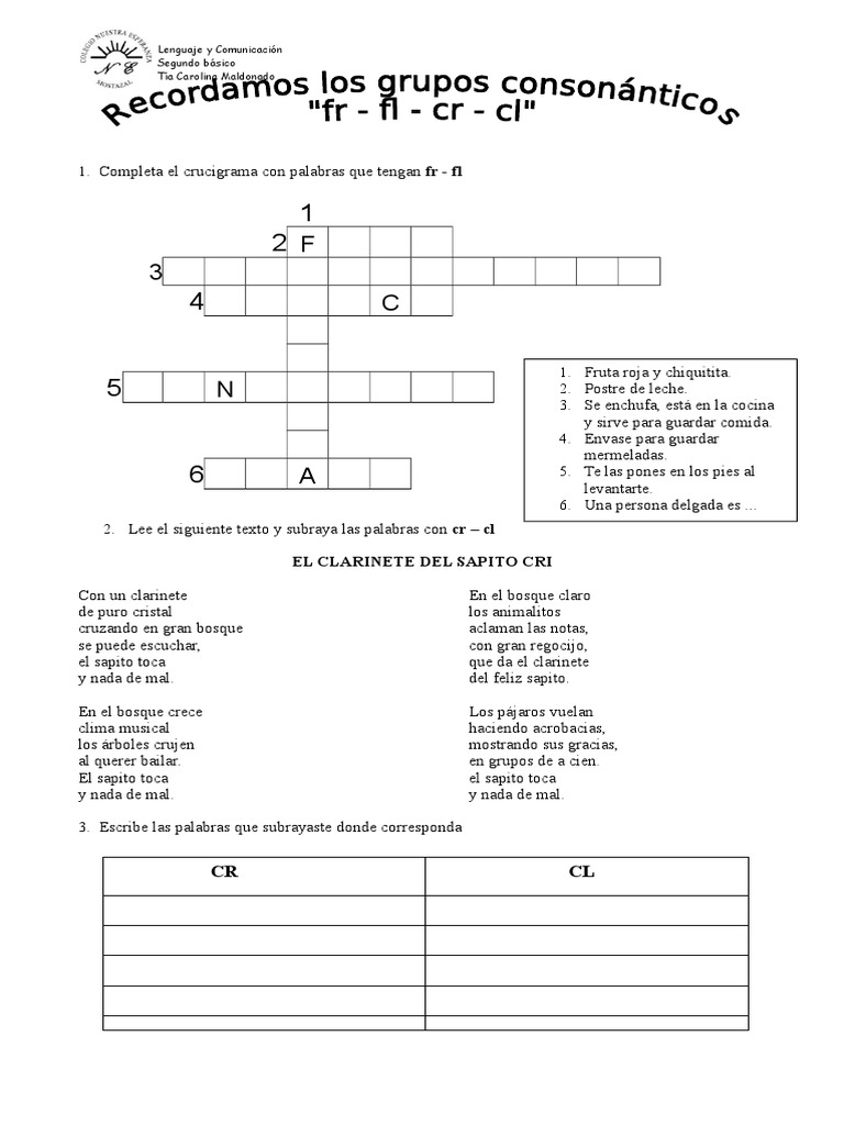 Grupos-Consonanticos CR CL FR FL | PDF | Ocio