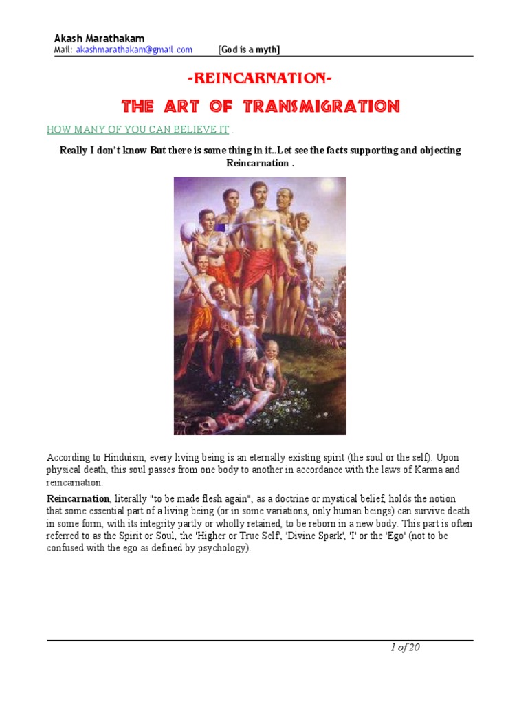 Reincarnation The Art of Transmigration | PDF | Reincarnation | Mythology