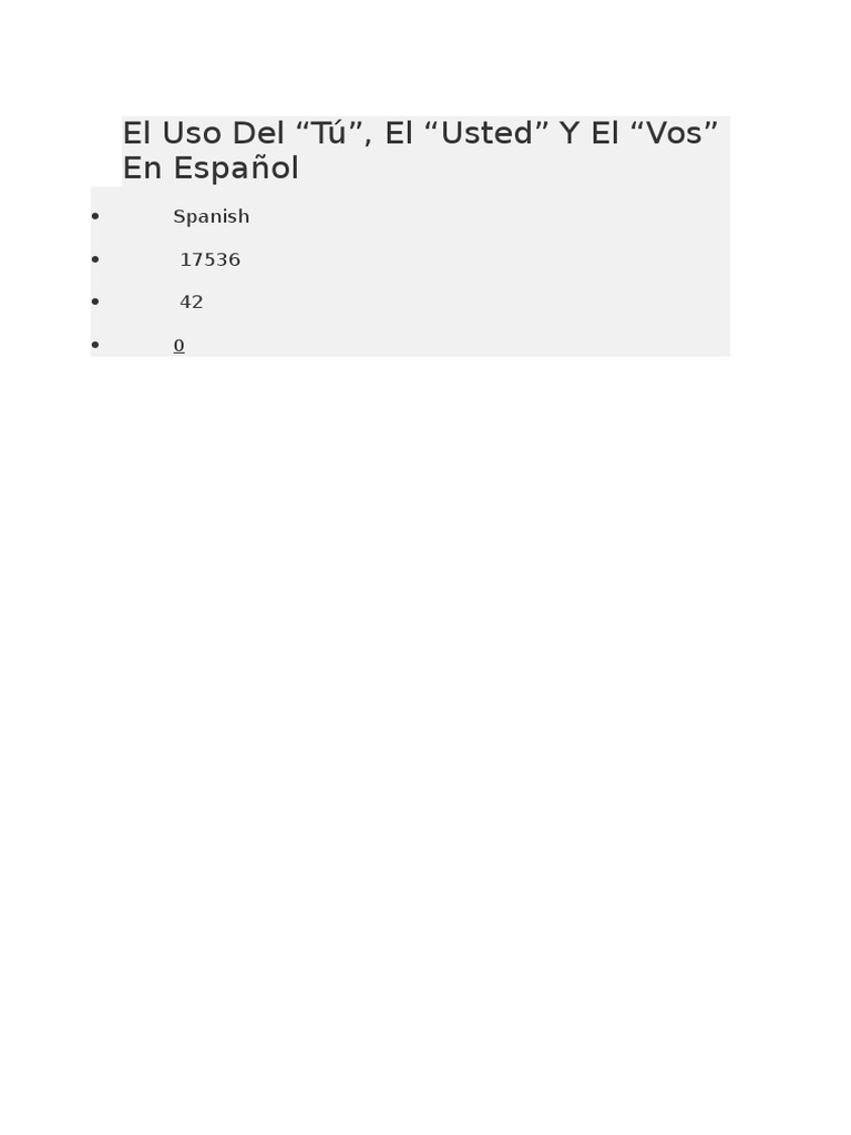 Cuándo Uso Tú y Cuándo Uso Usted | PDF | Lengua española | Plural