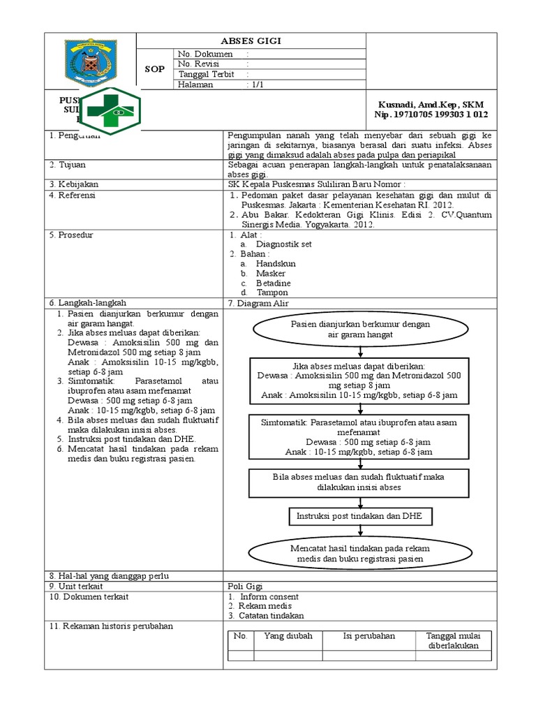 Sop Abses Gigi | PDF