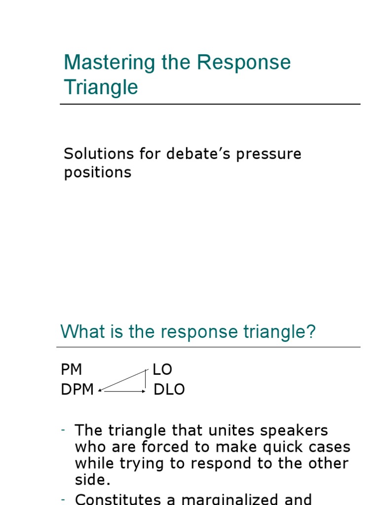 5 Response Triangle-1 (1) 2003 Version | PDF | Finance & Money ...