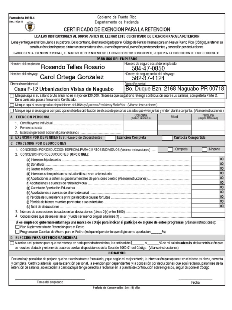 499 R-4 | PDF | Pensión | Ahorro