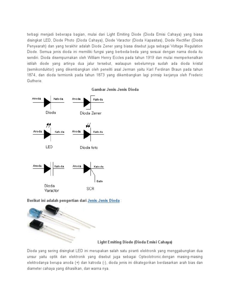 Panduan Lengkap Jenis Dioda | PDF | Sains & Matematika